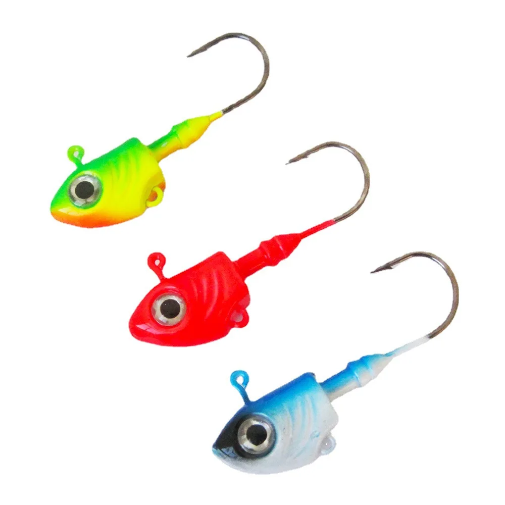 Jig Head 10g 15g 20g 30g 40g 45g Heavy Lead Jig Hook Fish Shape Fishing ...