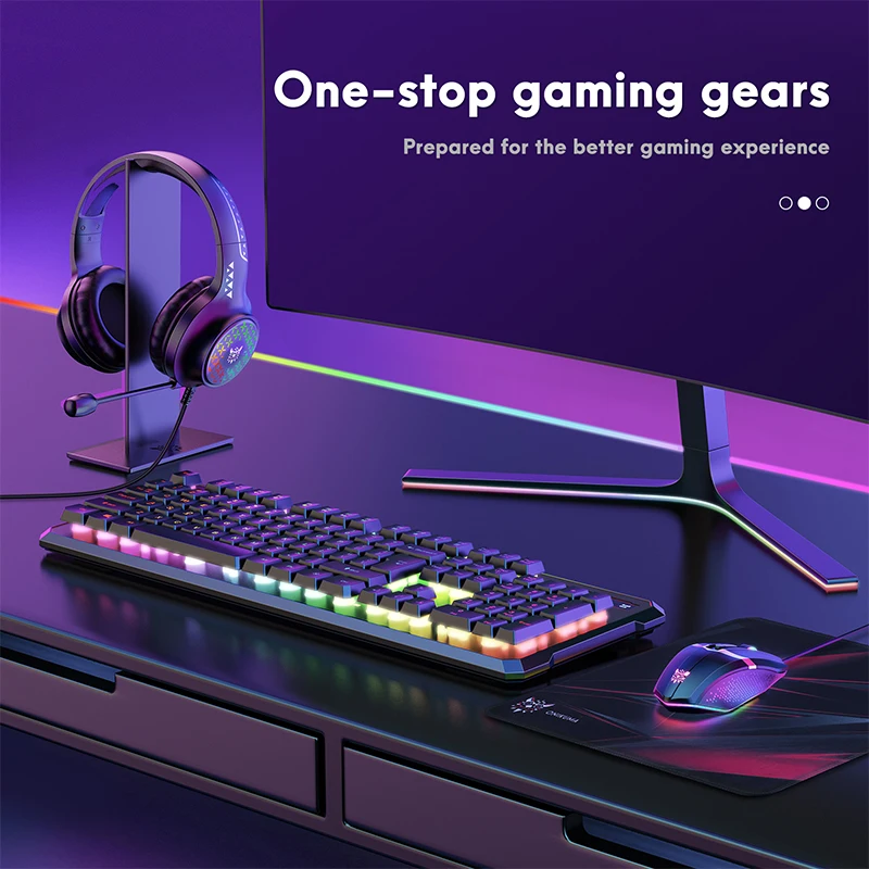 Onikuma X7 Pro G31 Cw921 St-1 Rgb 5 In 1 Gaming Keyboard Mouse Headset ...