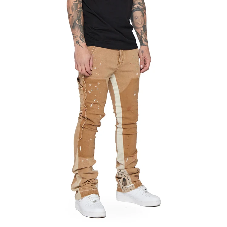 Diznew Design Bell Bottom Denim Pants High Quality Vintage Splash Jeans ...