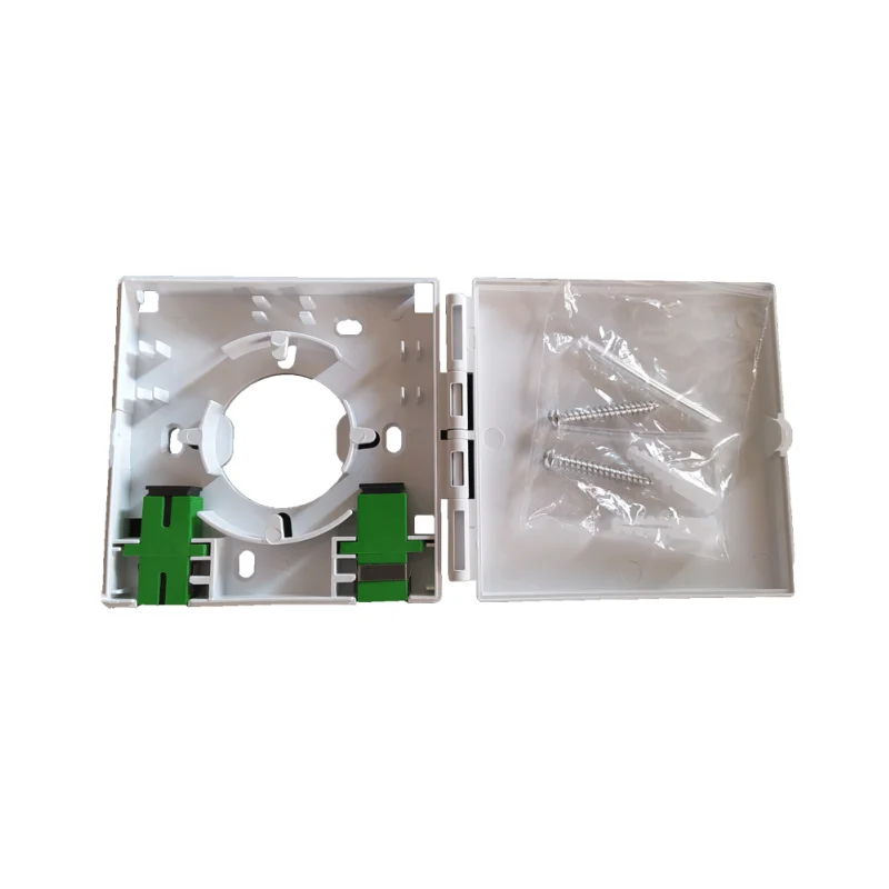 2cores Fiber Optic Face Box Face Plate Fiber Outlet 2 Port Ftth Fiber ...