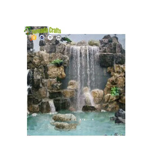 Artificial Rock Slide Grotto And Waterfall View From The Raised Spa ...