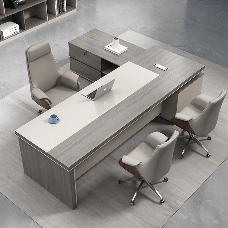 Office Furniture Executive Modern Executive Table L Shape Melamine ...