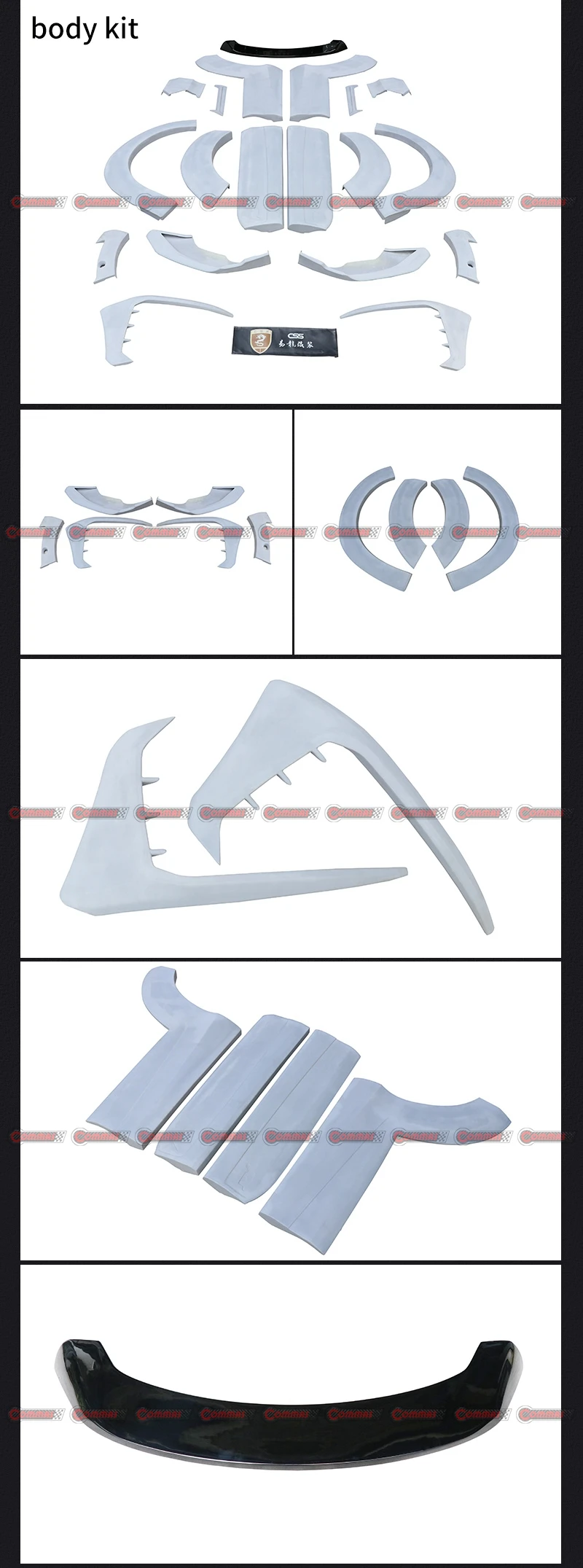 Modified to at Style Fiberglass Front Wrap Angle Rear Wheel Arches ...