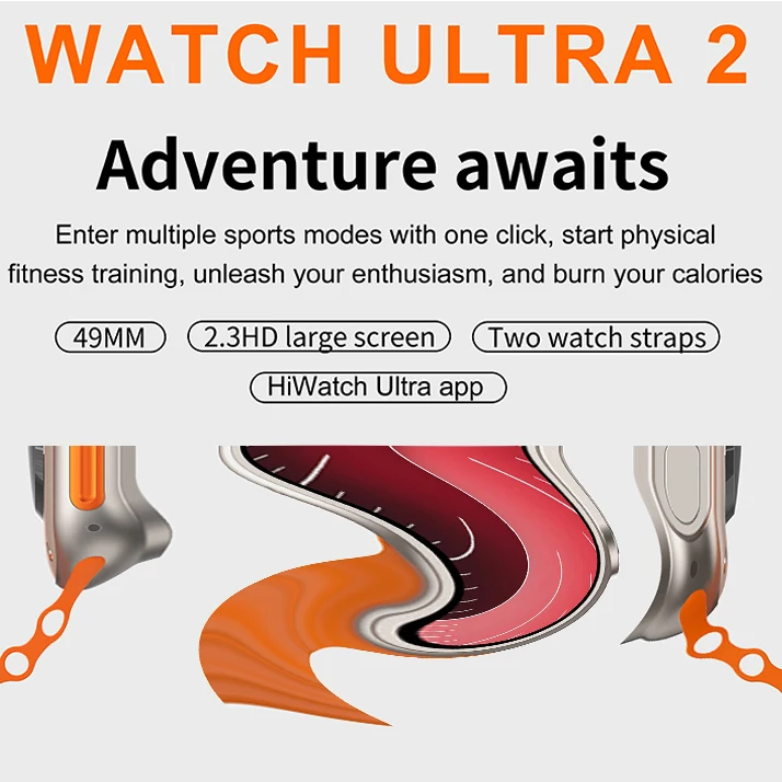 2.3inch Large Screen Intelligence 49mm Watch 9 Ultra 2 Smart 12 In 1 ...
