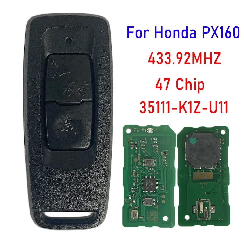Original For Honda Pcx Pcx160 Motorcycle Remote Key 2 Button 433.92mhz ...