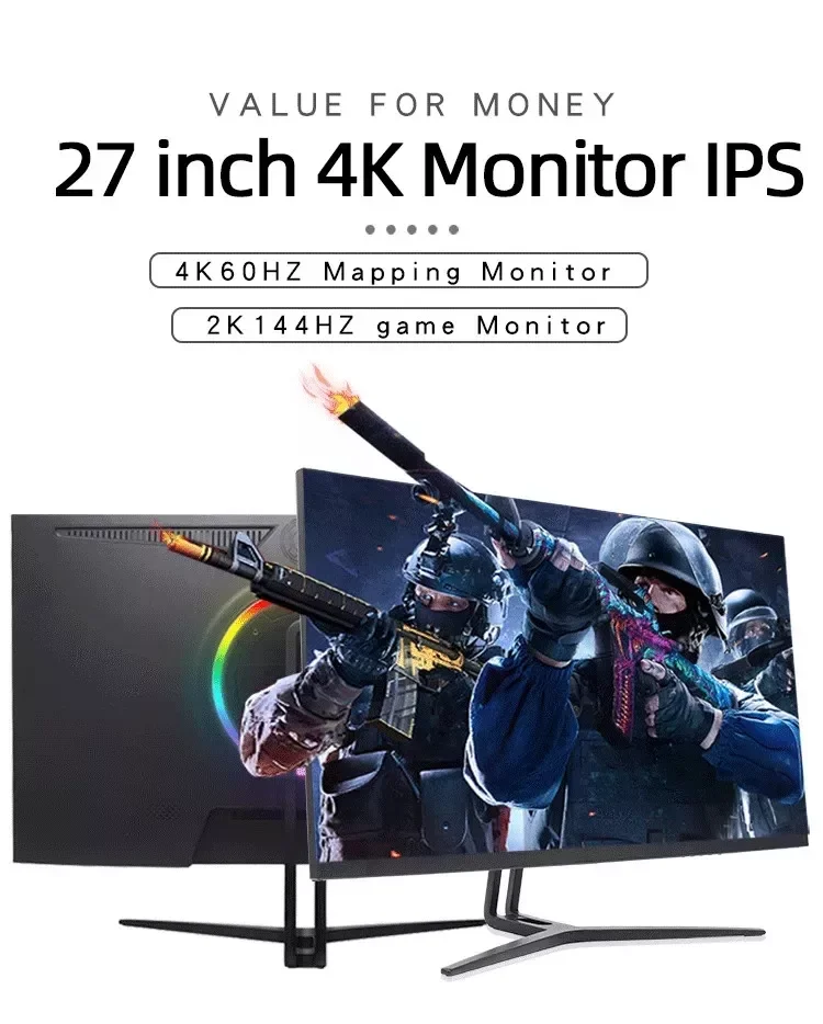 Gamimg Monitor - Frameless OEM 4K 27 Inch 60hz Gaming Monitor