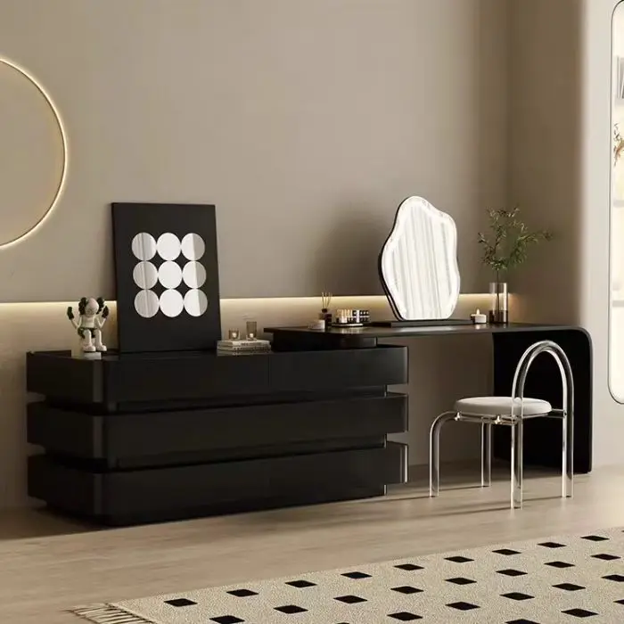 Nordic Luxury Ins Style Revolving Dressing Table with Modern Simple ...