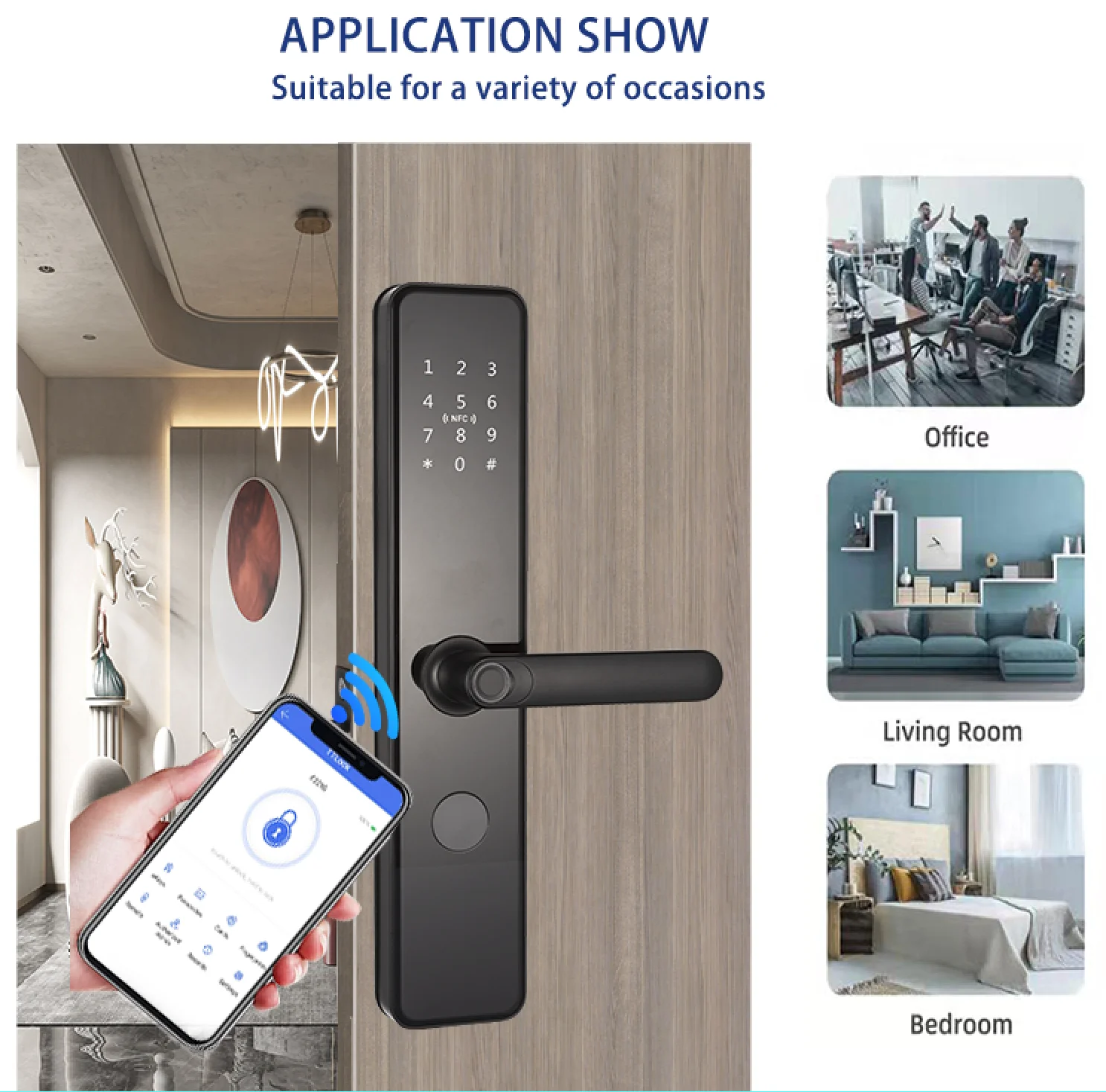 Fingerprint Keyless Biometric Door Lock - Tuya Smart Lock
