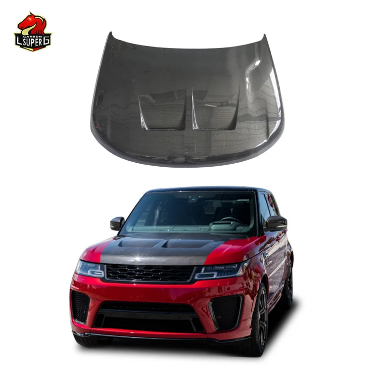 SVR Style Carbon Fiber Hood Bonnet For Land Rover Range 2014-2020 Sport ...