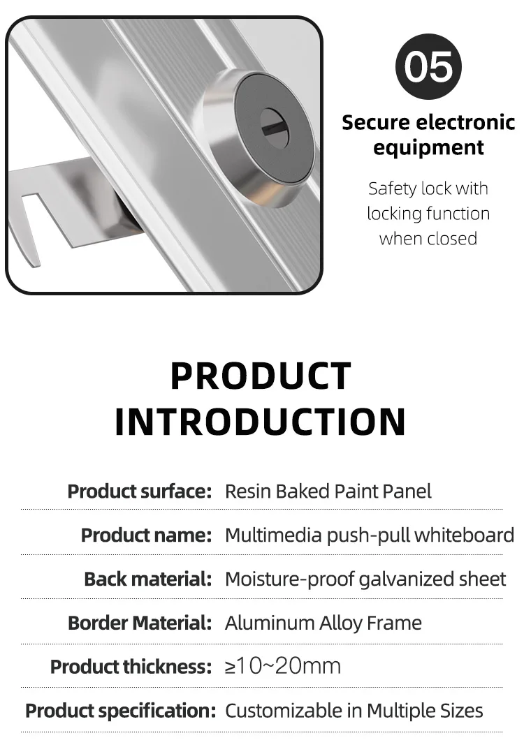 Interactive Whiteboard - Push-Pull Magnetic Chalkboard