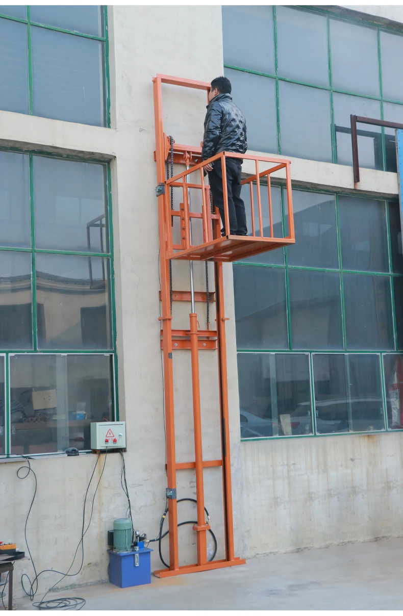 Hydraulic Vertical Wall-mounted Lifting Platform Cargo Lift Cargo ...