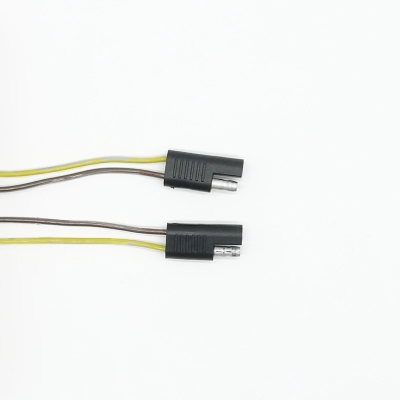 2-way Flat Trailer Connector Plug & Socket Kit Molded Electronic Parts ...