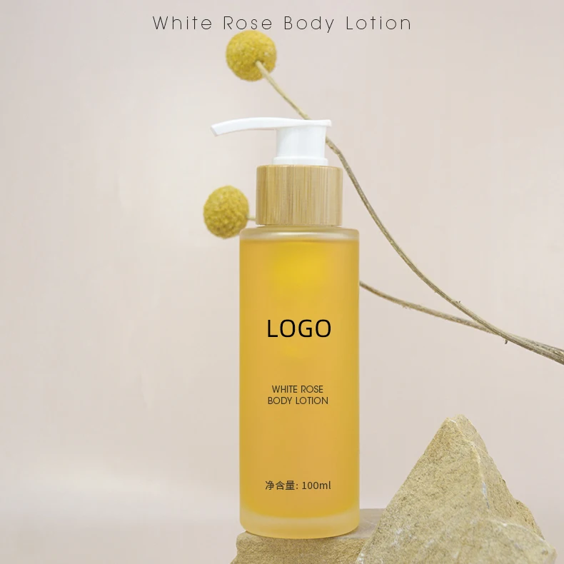 Custom Logo Body Lotion White Rose Extract Natural Organic Massage ...