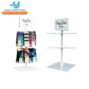 Custom Round Rotating Sock Counter Display Rack Pop Up Countertop Sock ...