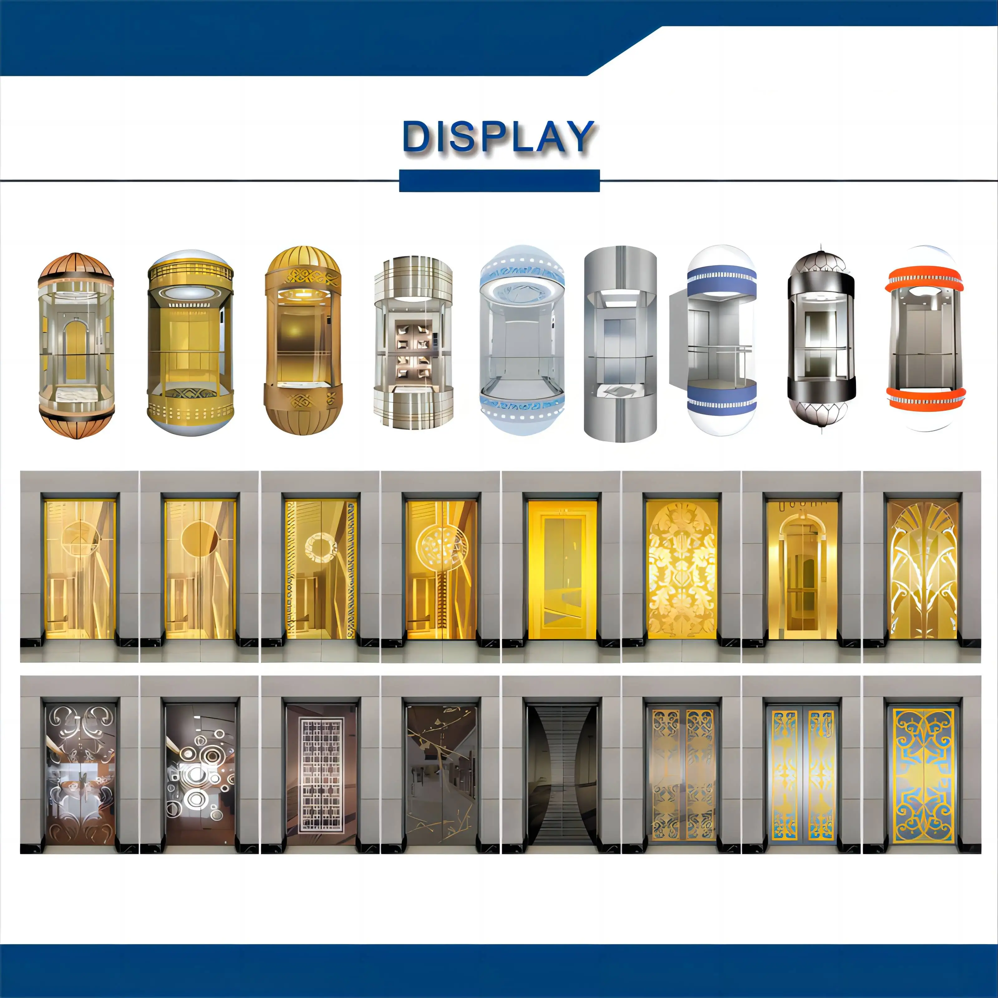 Residential Home Elevator Safety Lift Panoramic Glass Large Capacity ...