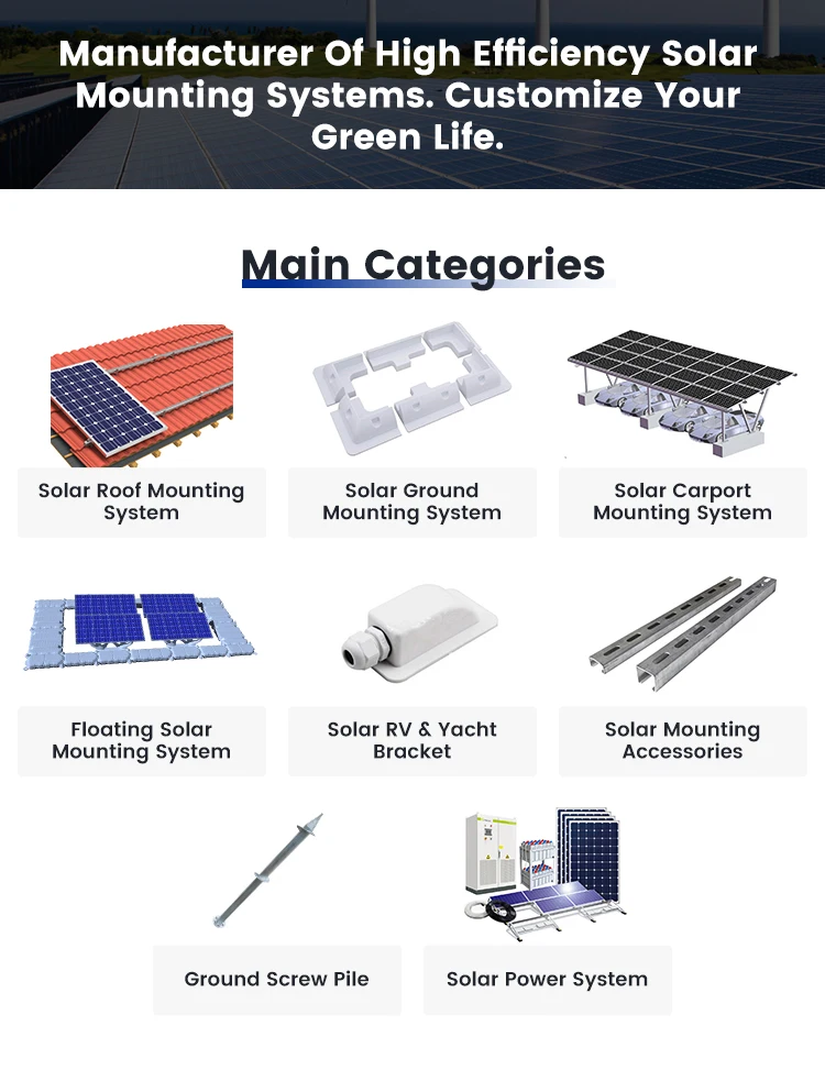 New Solar Flat Roof Ballasted Mounting Frames Ground System Install Pv ...