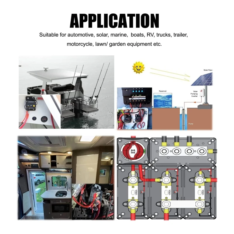 Bus Bar Box 12v- 48v Dc 400 Amp Copper Heavy-duty Module 8 X 3/8" M10 ...