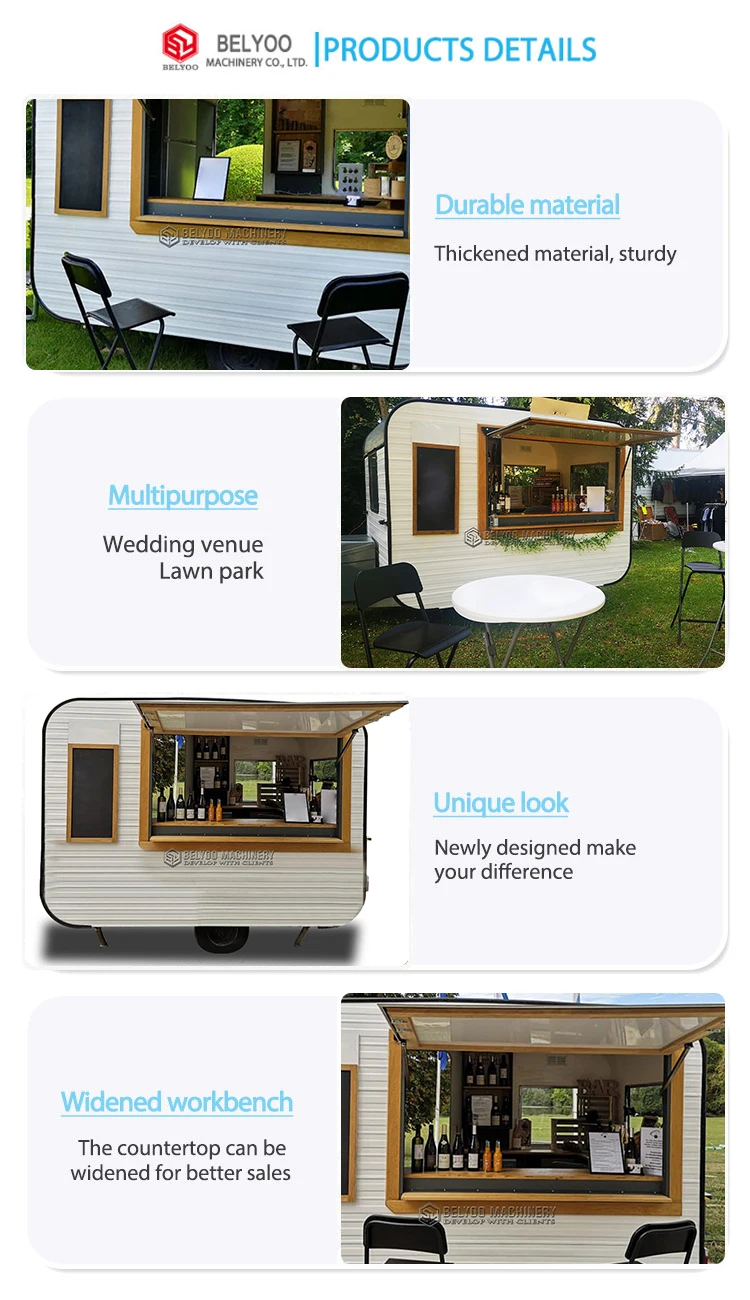 Mobile Beer Bar Trailer - Outdoor Food Truck & Snacks