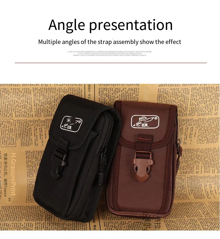 Outdoor Pouch Belt Waist Bag Hot Sale Multi-function Phone Case Pocket Oxford Mobile Phone Bags ...