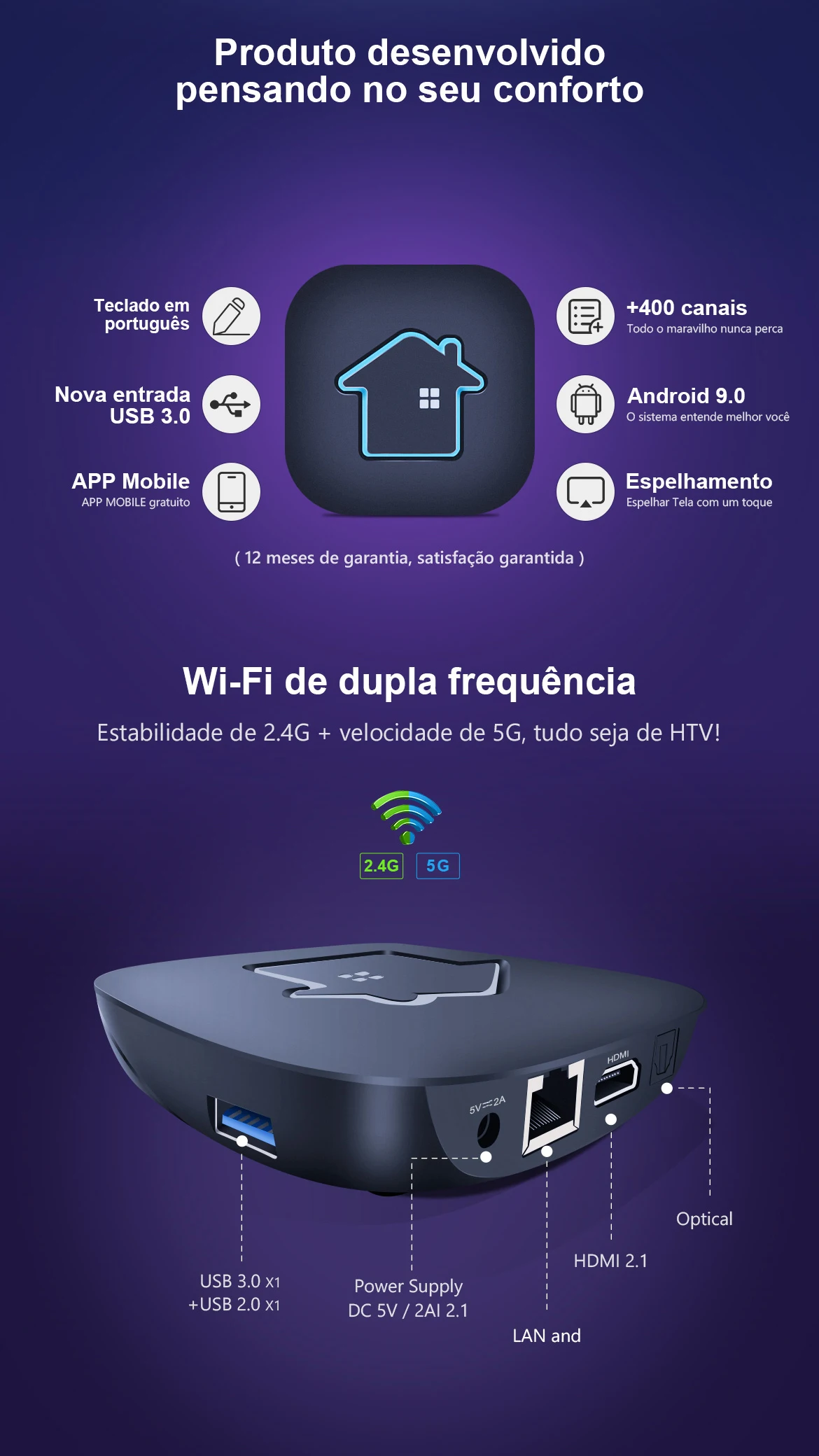 HTV H7 Set Top Box - 4K HD with Free Shipping & Voice Control