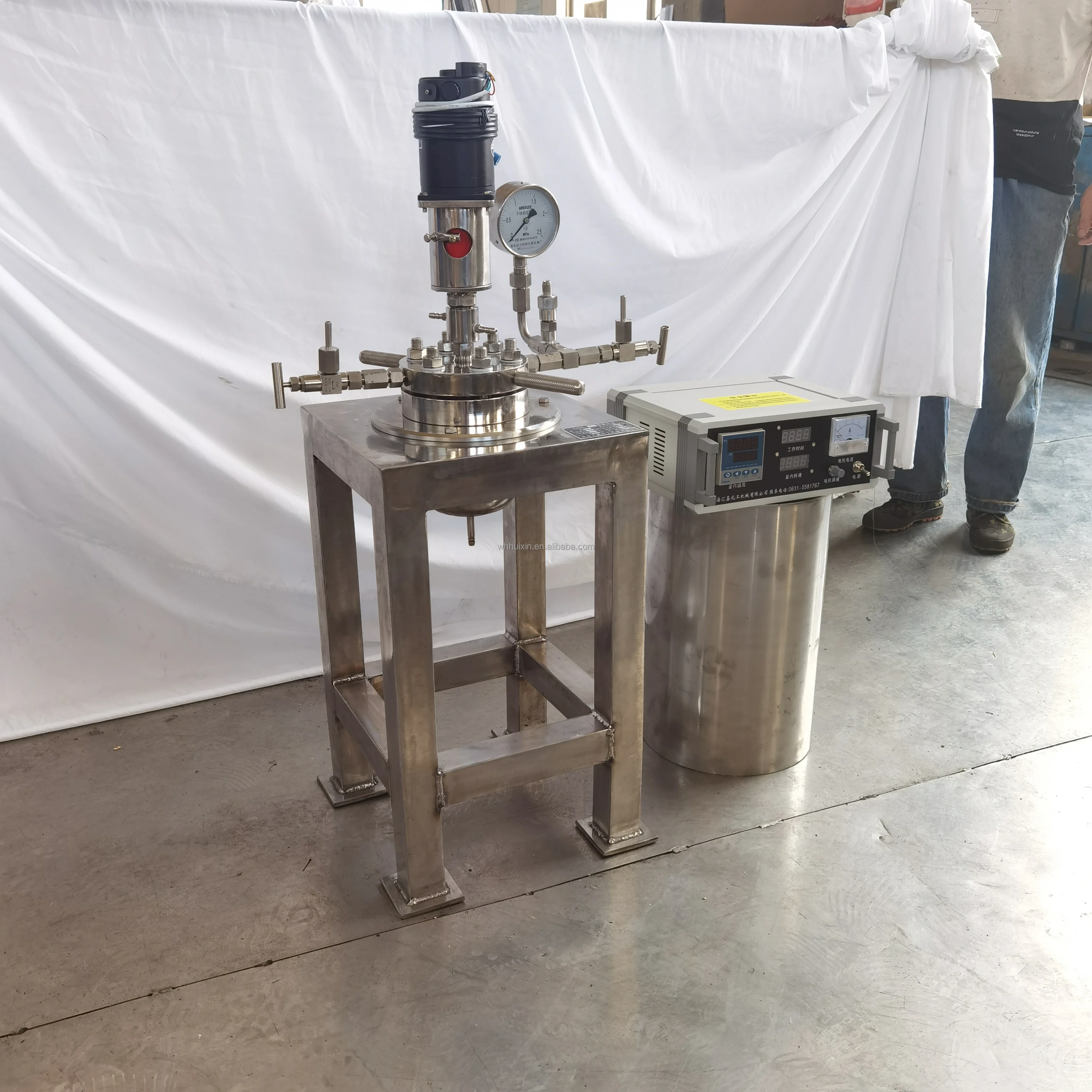 10l Laboratory Pressure Reactor Autoclaves Floor Stand Stainless Steel ...