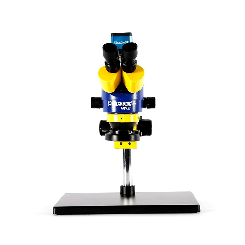 MECHANIC original MC75T-B3 Triocular stereo microscope HD 7X-45X ...