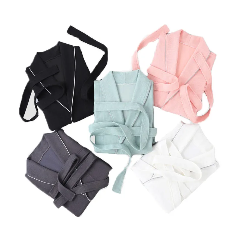 Luxury Cotton Waffle Hotel Robes Bath Wear Robes Custom Hotel Towel ...