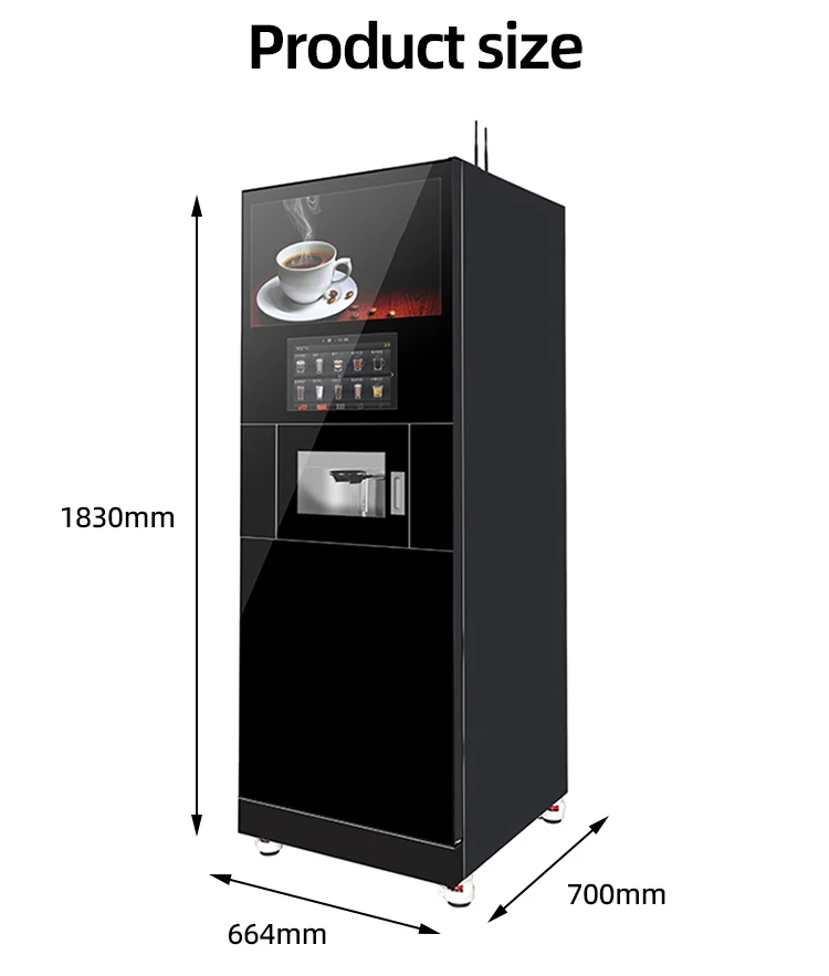 Funford Touch Screen Instant Coffee Vending Machine Coin And Bill ...