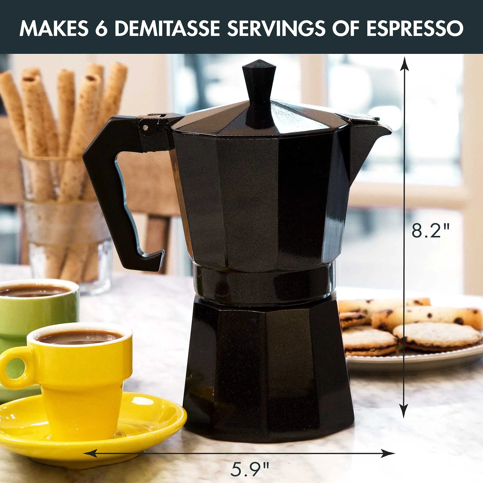 Aluminium Stovetop Hand Make Moca Mocha Pot Espresso Coffee Maker ...