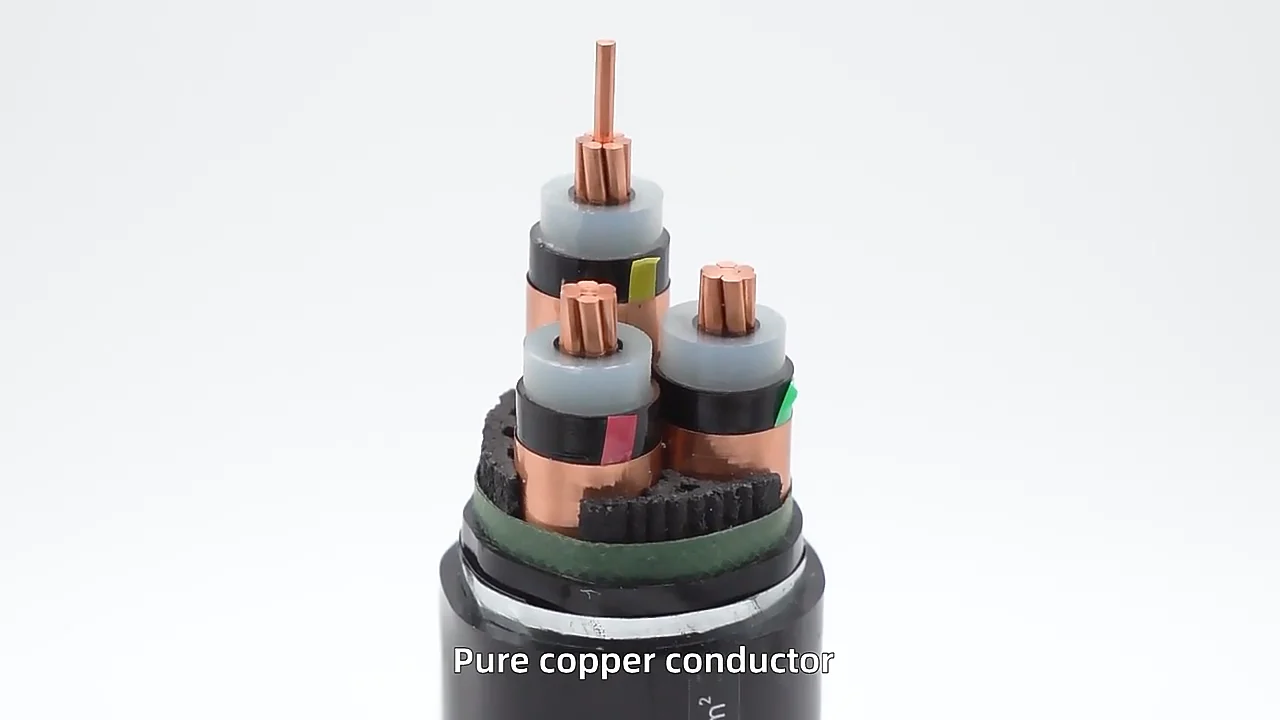 3 Core 4 Core 120mm Low Voltage Cable Copper Armored Electrical Power ...
