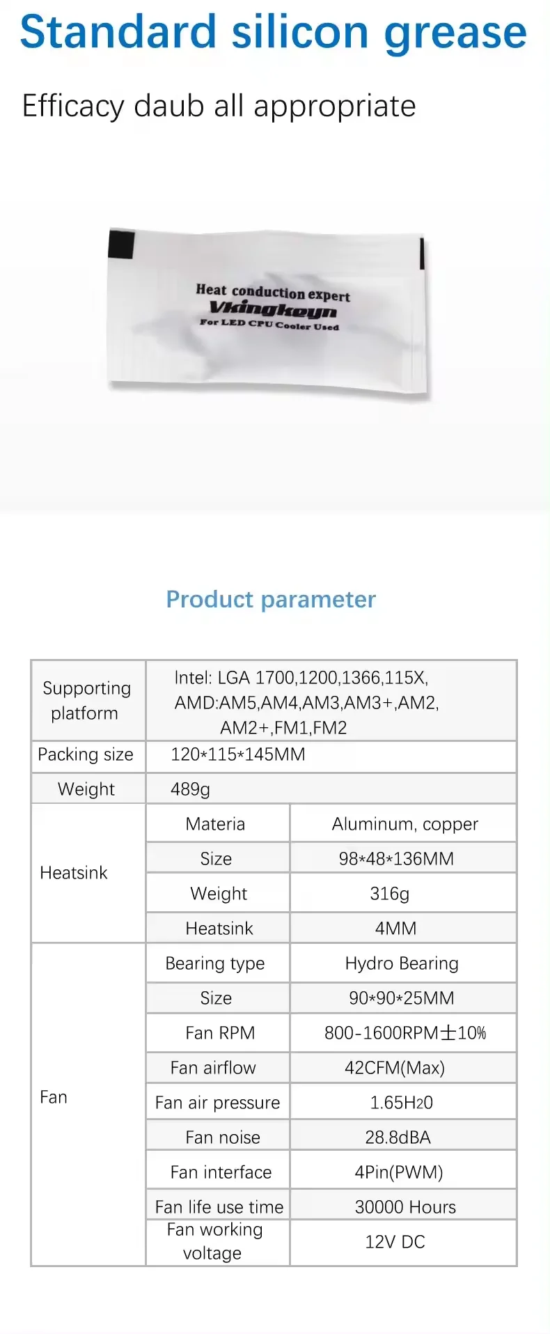 Universal Amd Intel Platform Cooler 90mm 4 Heat Pipes Cpu Air Cooler ...