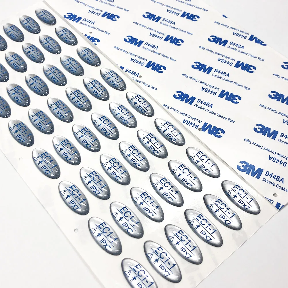 Customized 3d Label Printing Logo Waterproof Transparent Silicone ...
