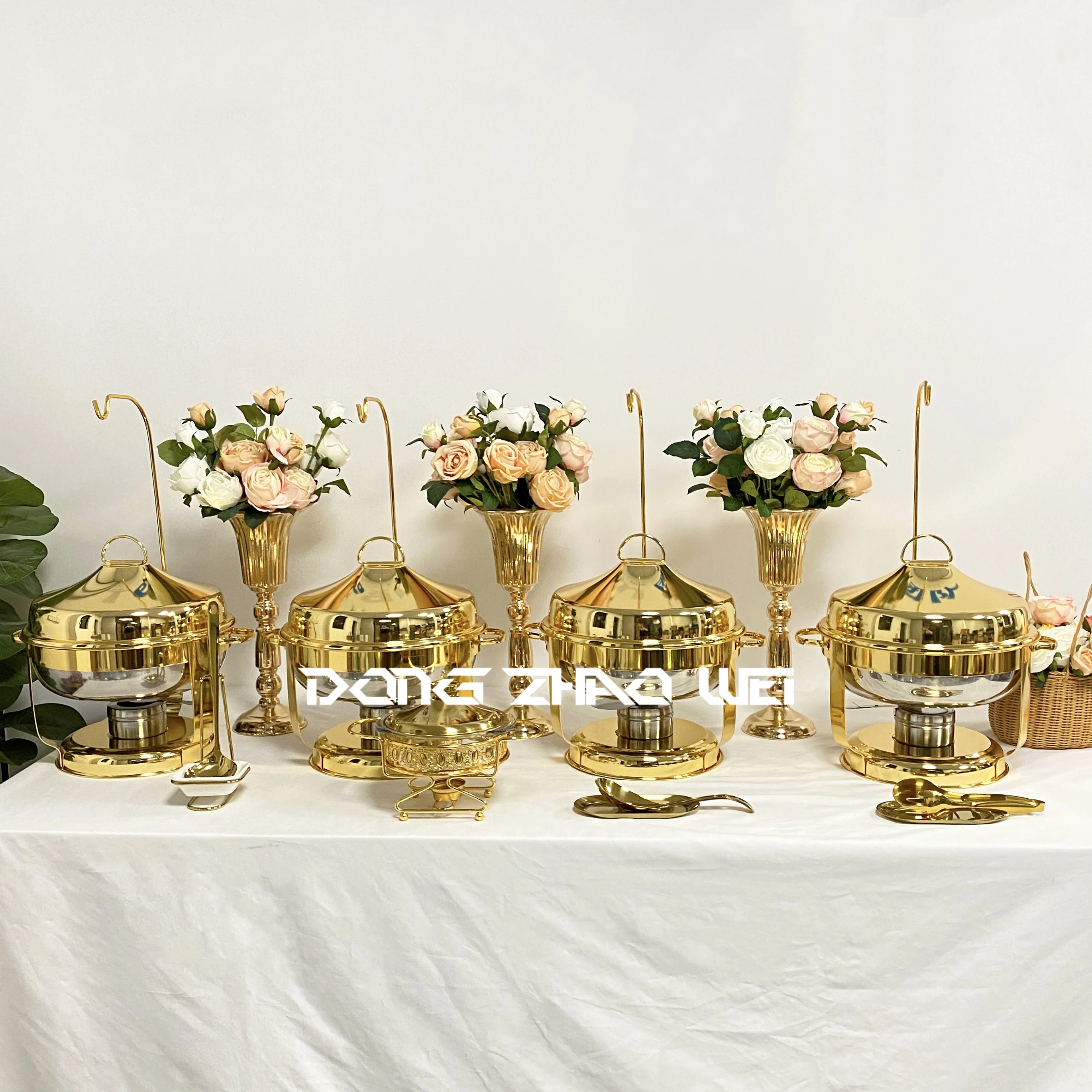 Hotel Wedding Banquet 9.0l Stainless Steel Food Warmer Gold And Silver ...