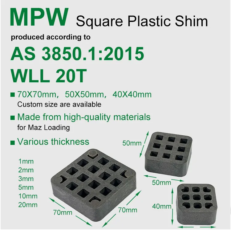 Heavy Duty Plastic Shims Injection Packers Construction Materials ...