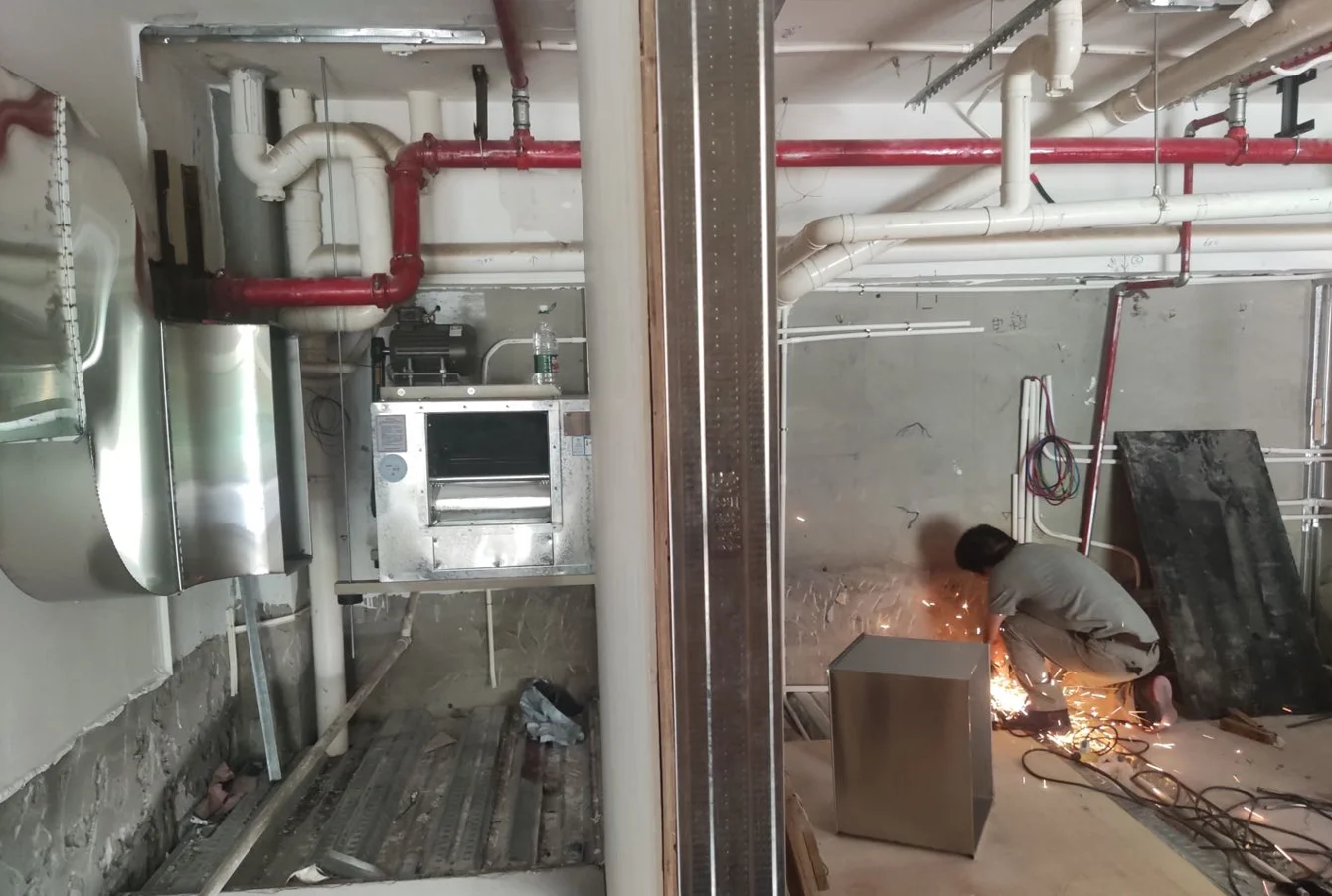 Stainless Steel Kitchen Suction Smoking Machine Kitchen Exhaust Hood ...