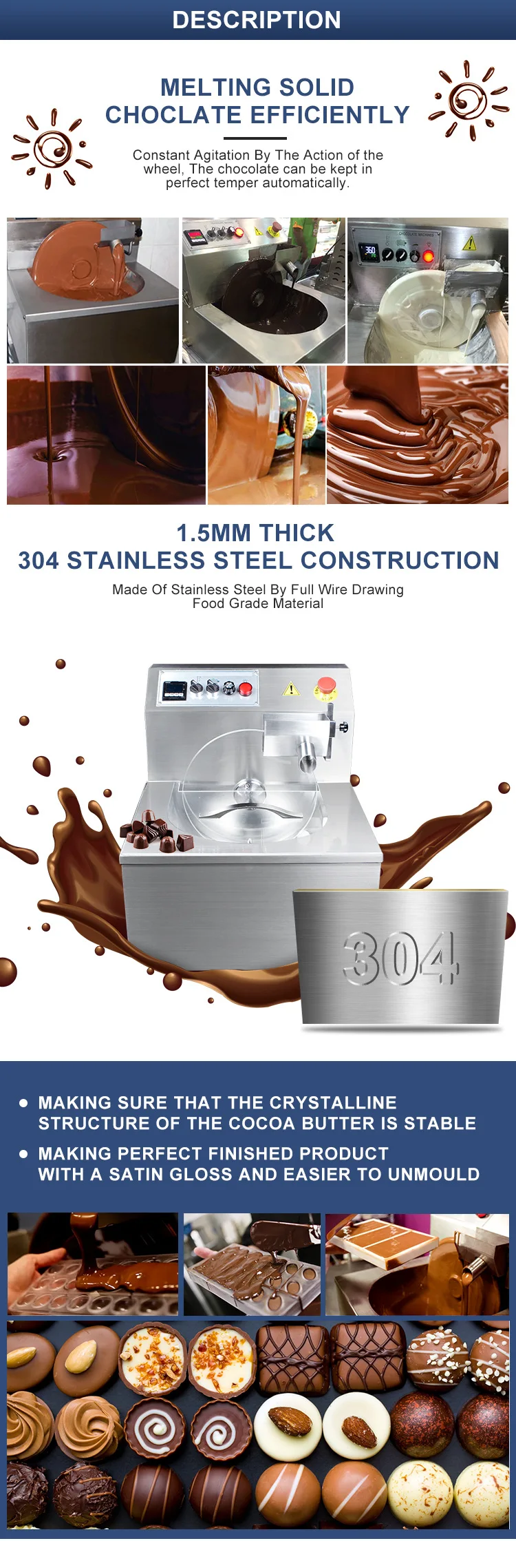 Small Chocolate Tempering Melting Machine Electric 15kg Price - Buy ...