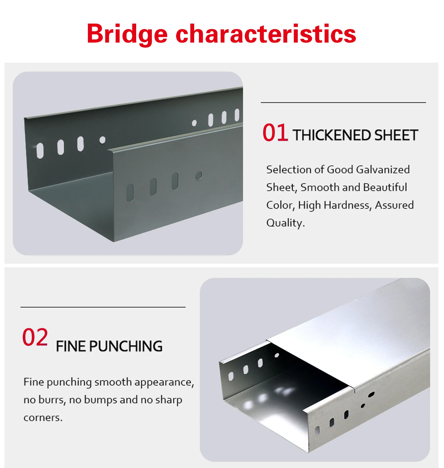 Colored Cable Trunking Outdoor Rustproof Galvanized Steel Durable ...