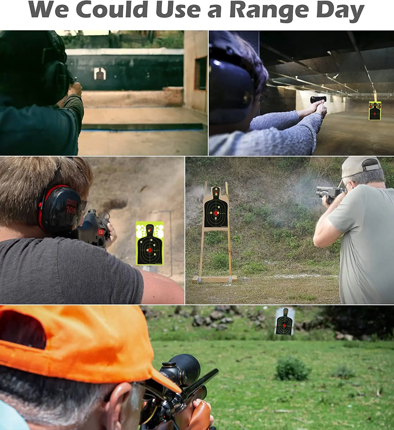 12x18 Inch Shooting Targets Self Adhesive Silhouette Splatter Target ...