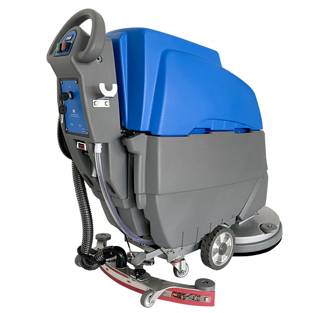 Hand Push Floor Scrubber Battery Powered Floor Scrubber Manual Cordless ...