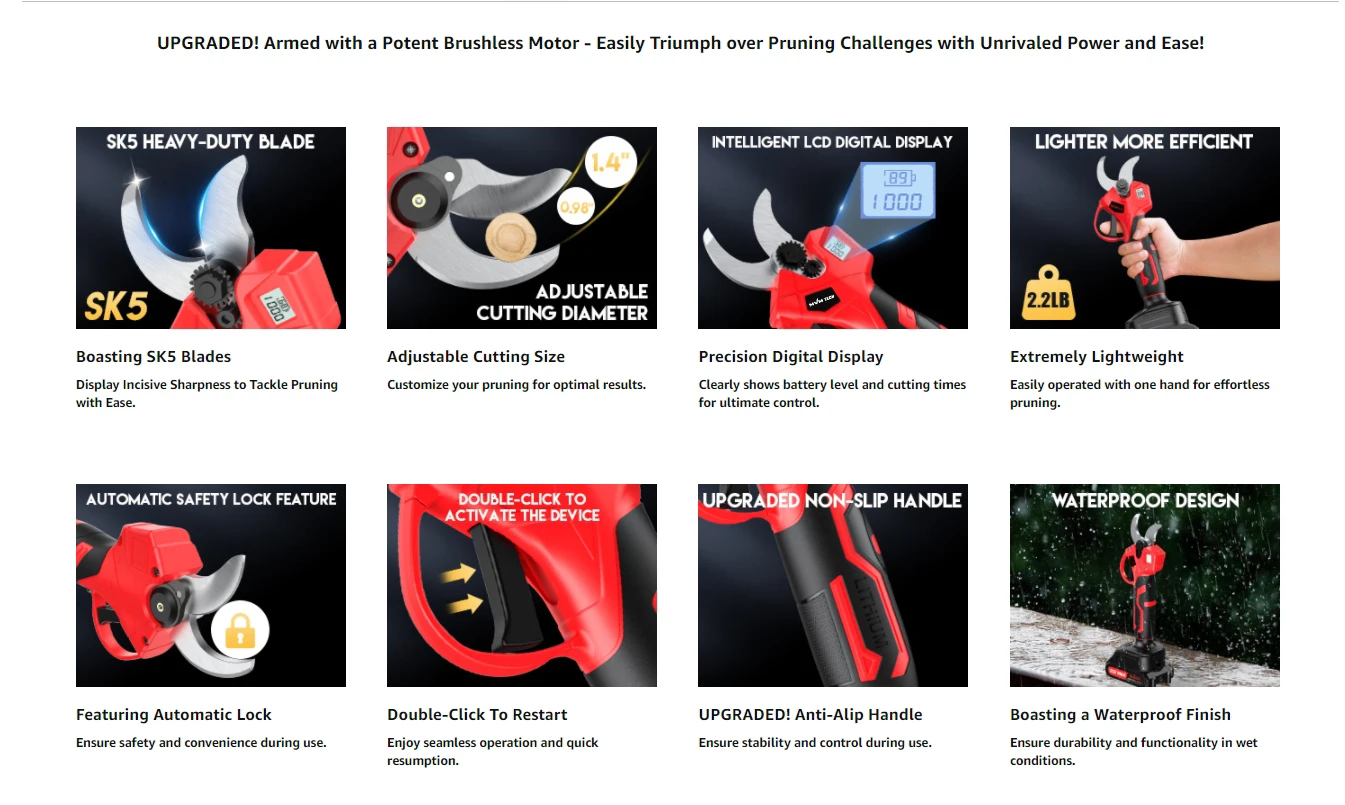 Rechargeable Pruner - Efficient Electric Pruning Tool