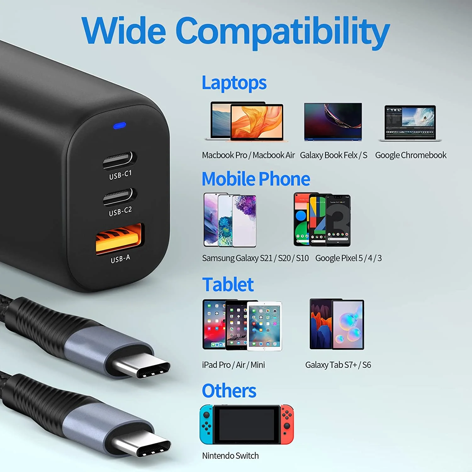 Type C Pd Gan Charger 65w Pd Charger 65w Charger - Buy 65w Charger,Pd ...