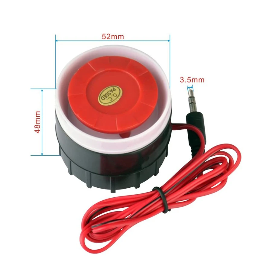 Factory Manufacturer Dc 12v 24v White Small Piezoelectric Siren 110db Car Alarm Siren 12 Volt ...