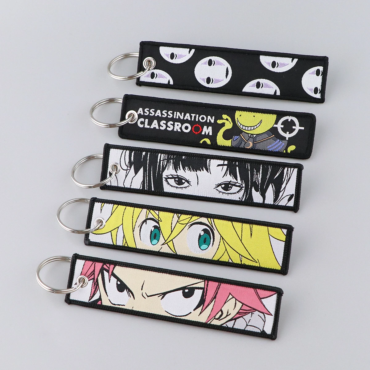 Japanese Anime Cool Embroidery Key Fobs Key Tag Motorcycles Cars ...