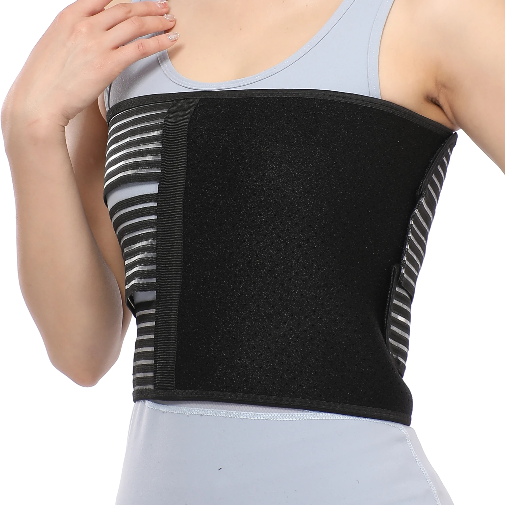 Breathable Elasticity Rib Chest Support Brace Belt Sternum Injuries ...