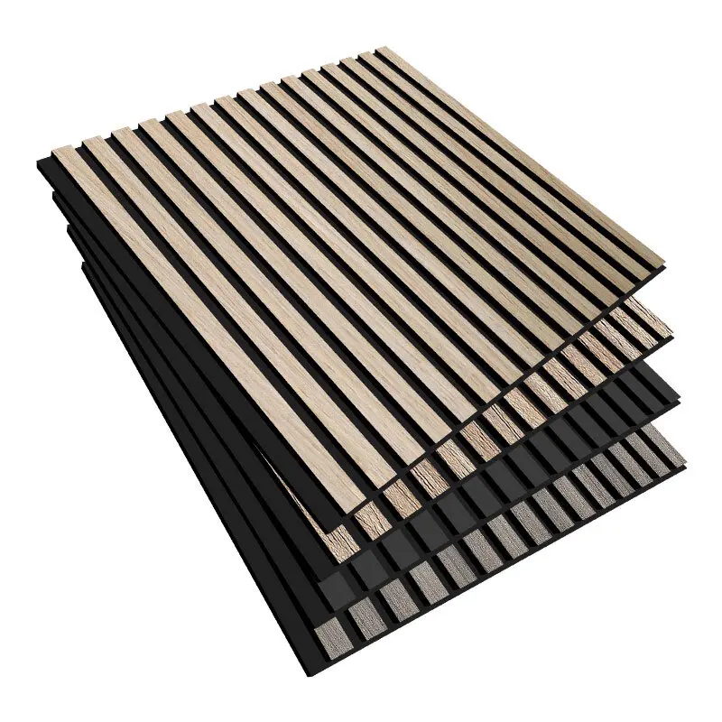 Wooden Slat Wall Soundproof Acoustic Panels Office & Studio Sound ...
