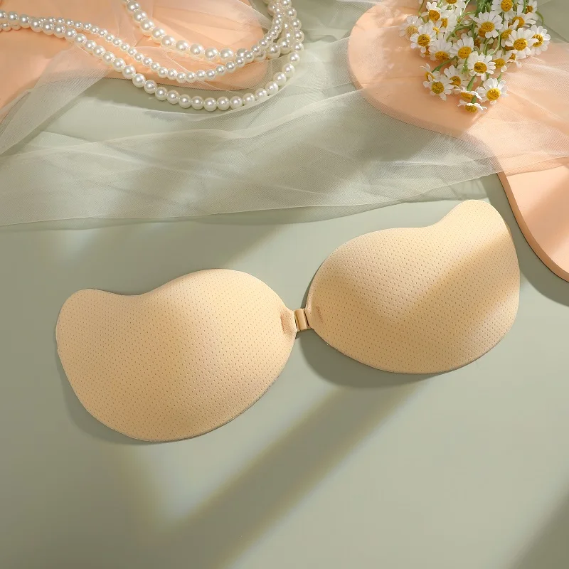 Finetoo 2024 New Plus Size Strapless Push Up Bra Silicone Adhesive Push ...