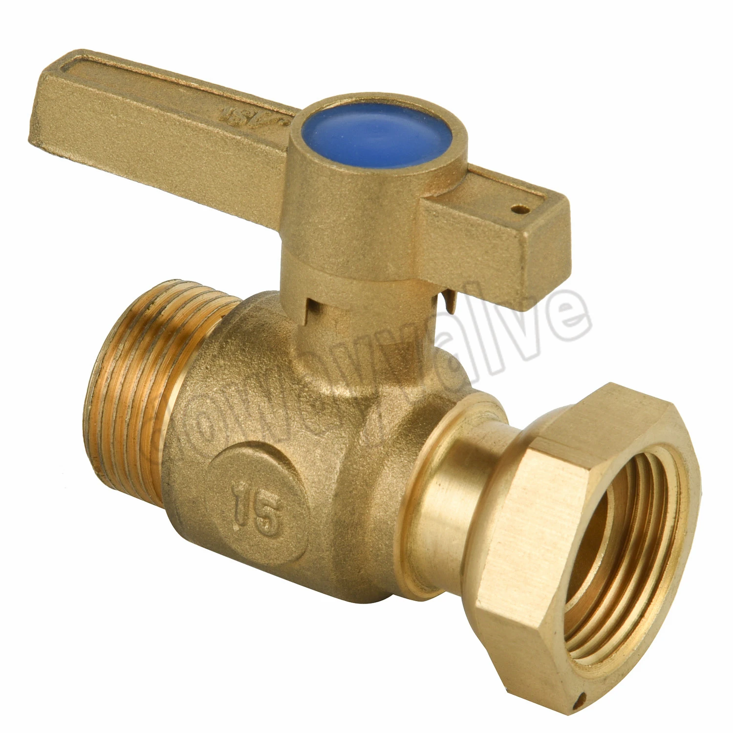 Dn15 Brass Water Meter Lockable Ball Valve With Free Nut China Factory ...