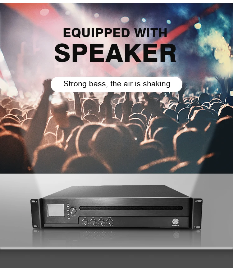 PFA8000M 4-Channel 6000W Power Amplifier with Variable Power Supply, Green Audio Power, PFC, and ...