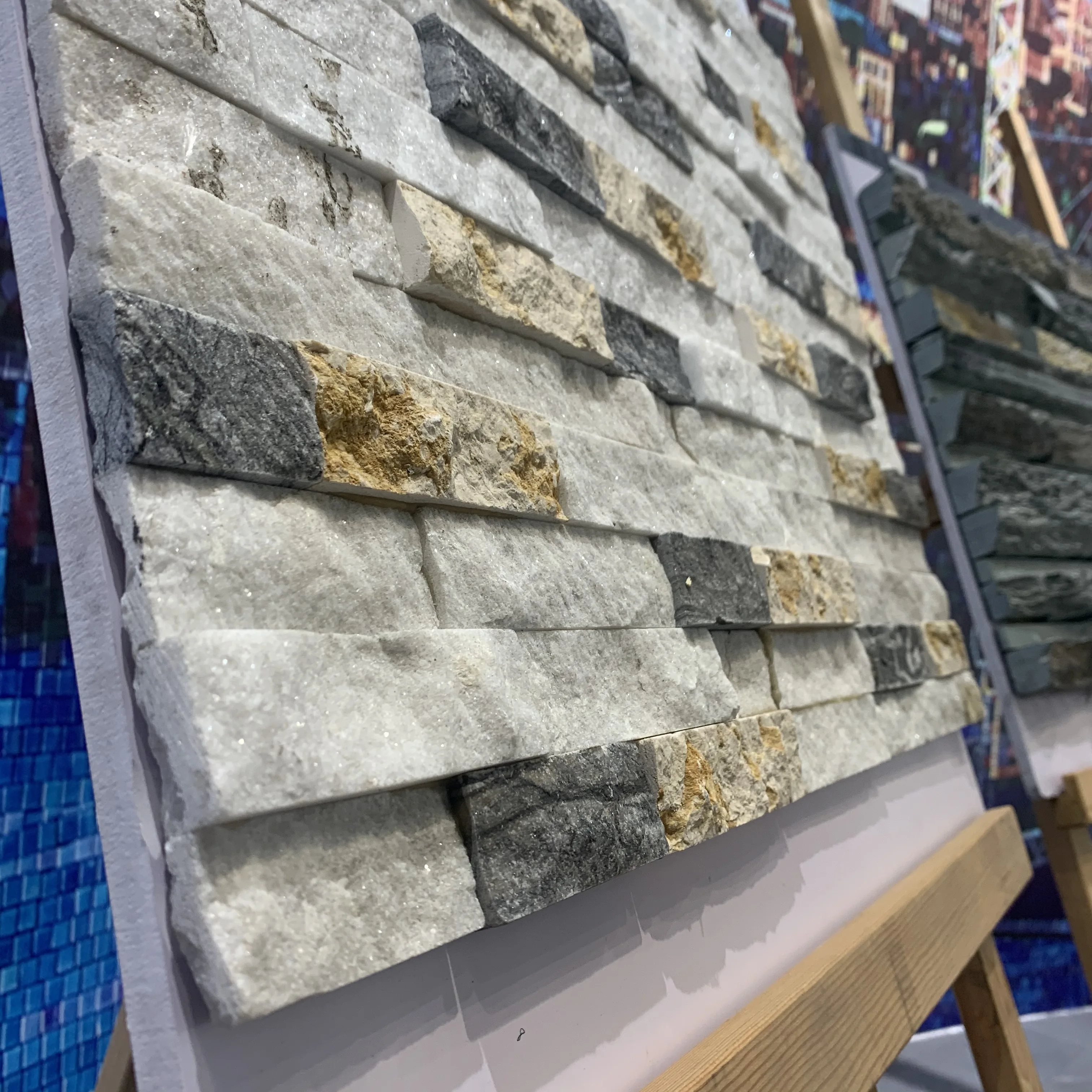 Korean 150x600 External Culture Stone Mosaic Tiles for Outdoor Wall ...