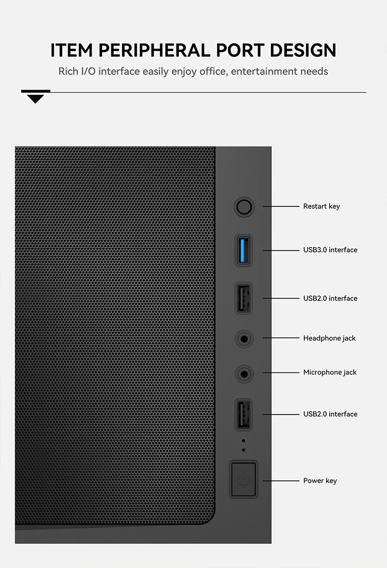 Atx Pc Case Gaming Chassis USB 2.0 USB 3.0 Tempered Glass Pc Case ...